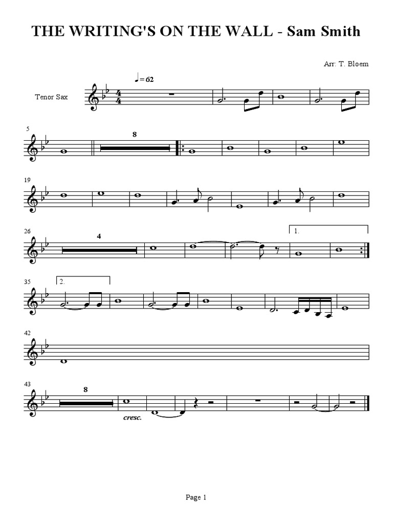 Original Sam Smith-Tenor Sax | PDF
