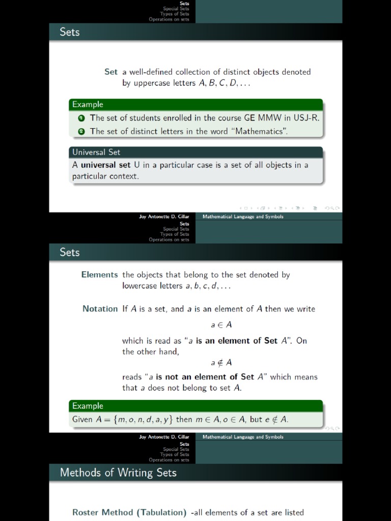 Sets and Its Applications | PDF