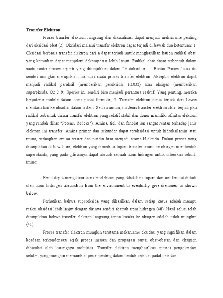 Transfer Elektron | PDF