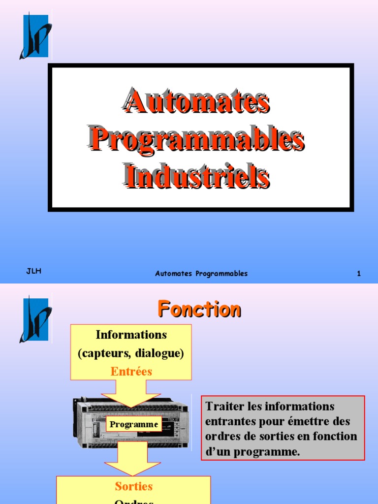 Cours sur les Automates Programmables | PDF | Automate programmable ...