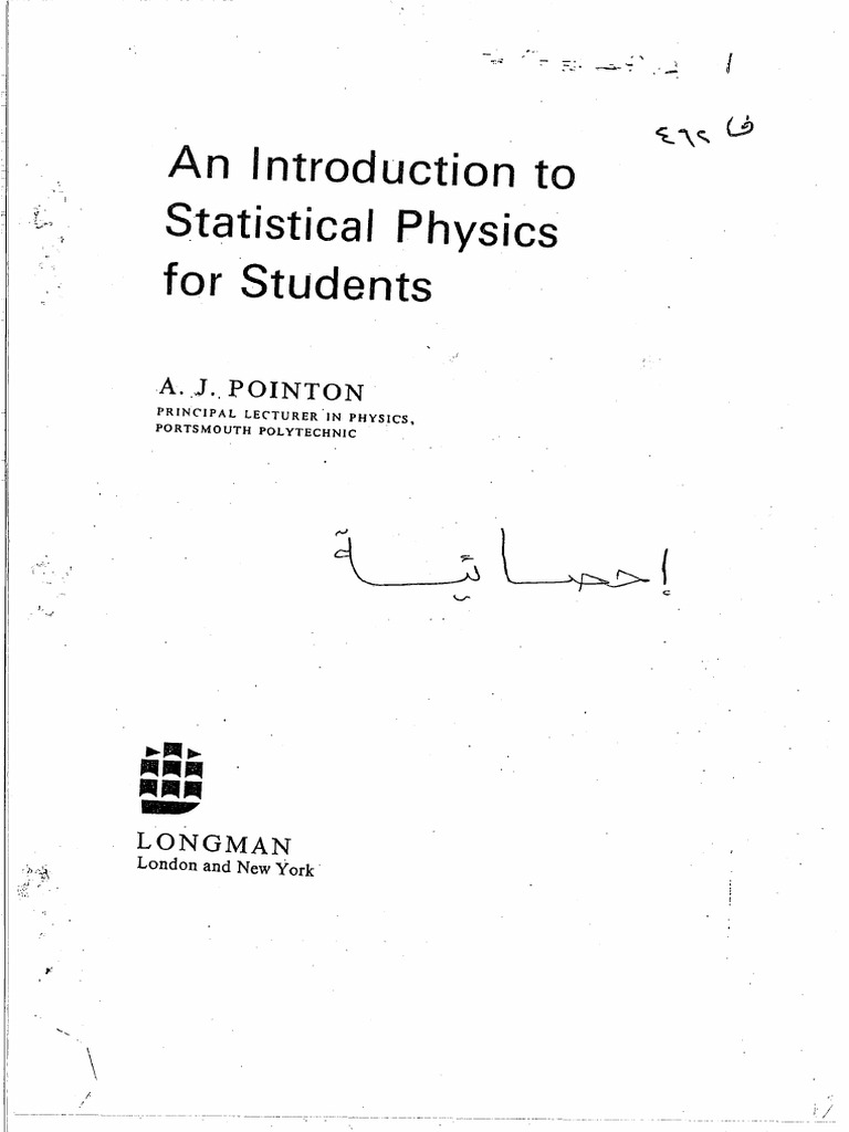 Pointon - An Introduction To Statistical Physics For Students | PDF ...