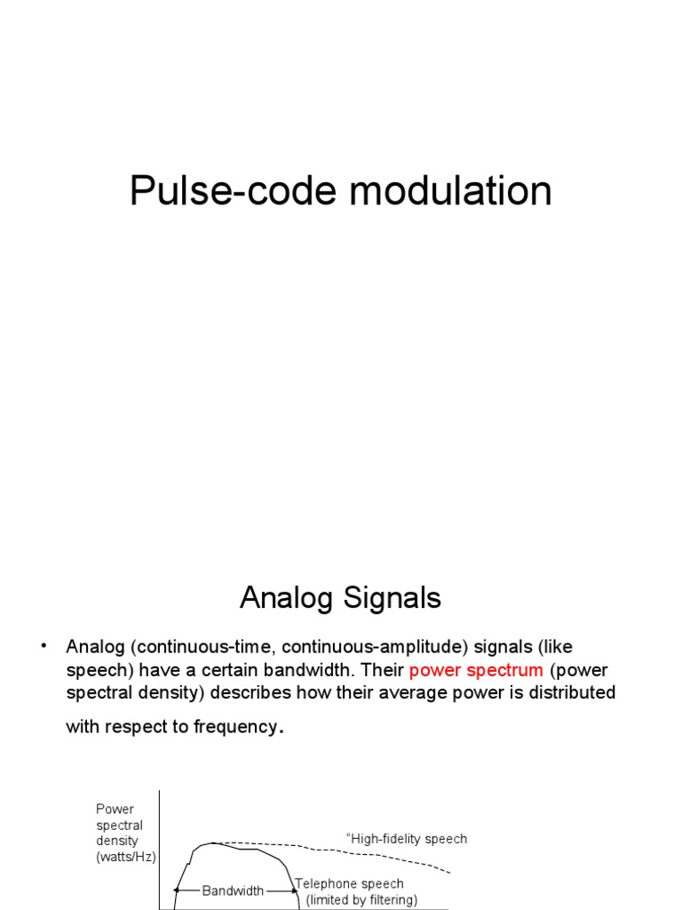 Pulse-Code Modulation | PDF | Modulation | Codec