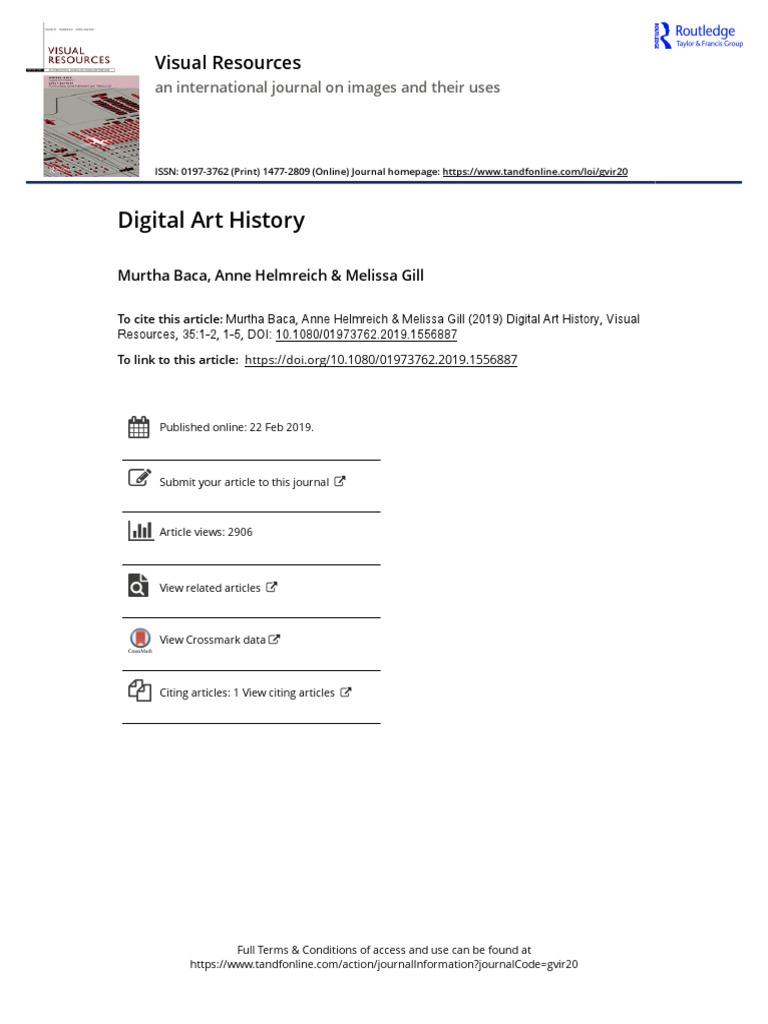 Artigo - Digital Art History | Art History | Data