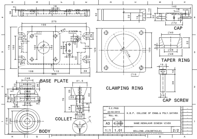 MILLING JIG - Sheet - 2 | PDF | Industrial Processes | Metalworking