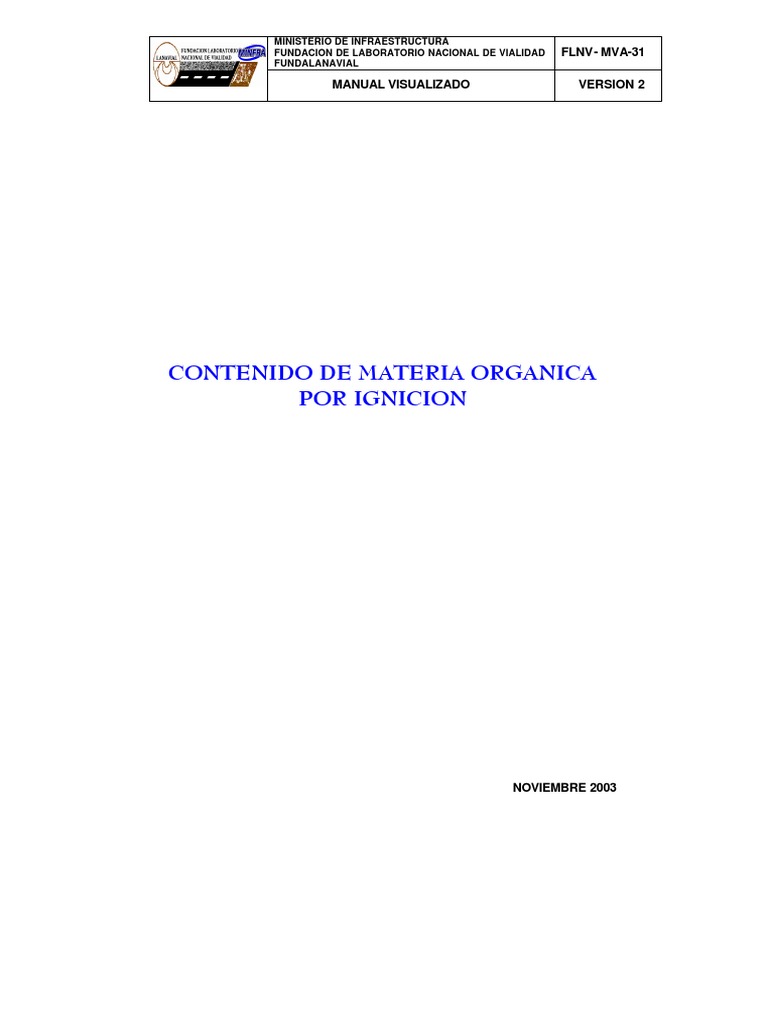 Mvag-031 Materia Organica Astm D2974 | PDF | Química | Materiales