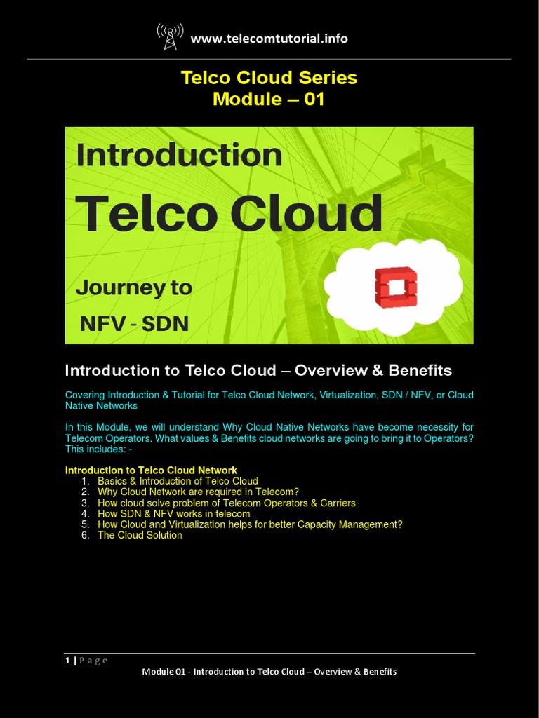 Introduction to Telco Cloud Benefits | PDF | Cloud Computing | Computer ...