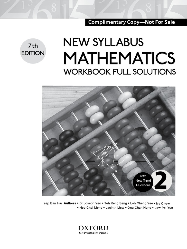 Solutions for New Syllabus Maths 7th Ed. | PDF | Slope | Elementary ...