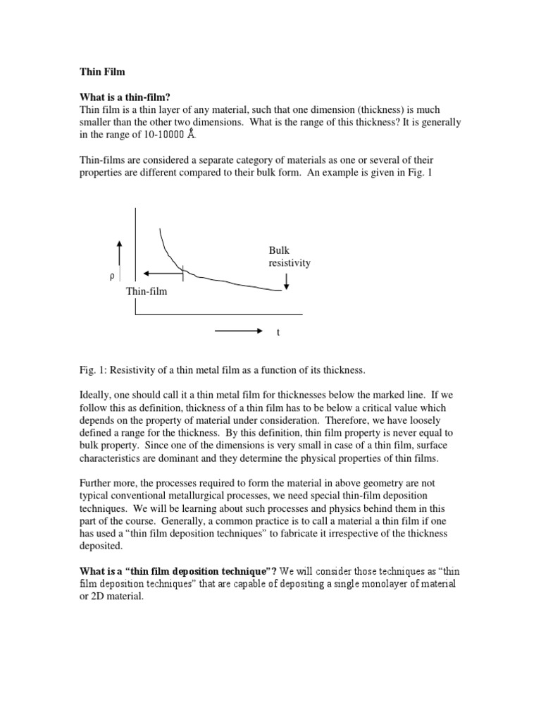 Thin Film What Is A Thin-Film? | PDF | Thin Film | Materials Science