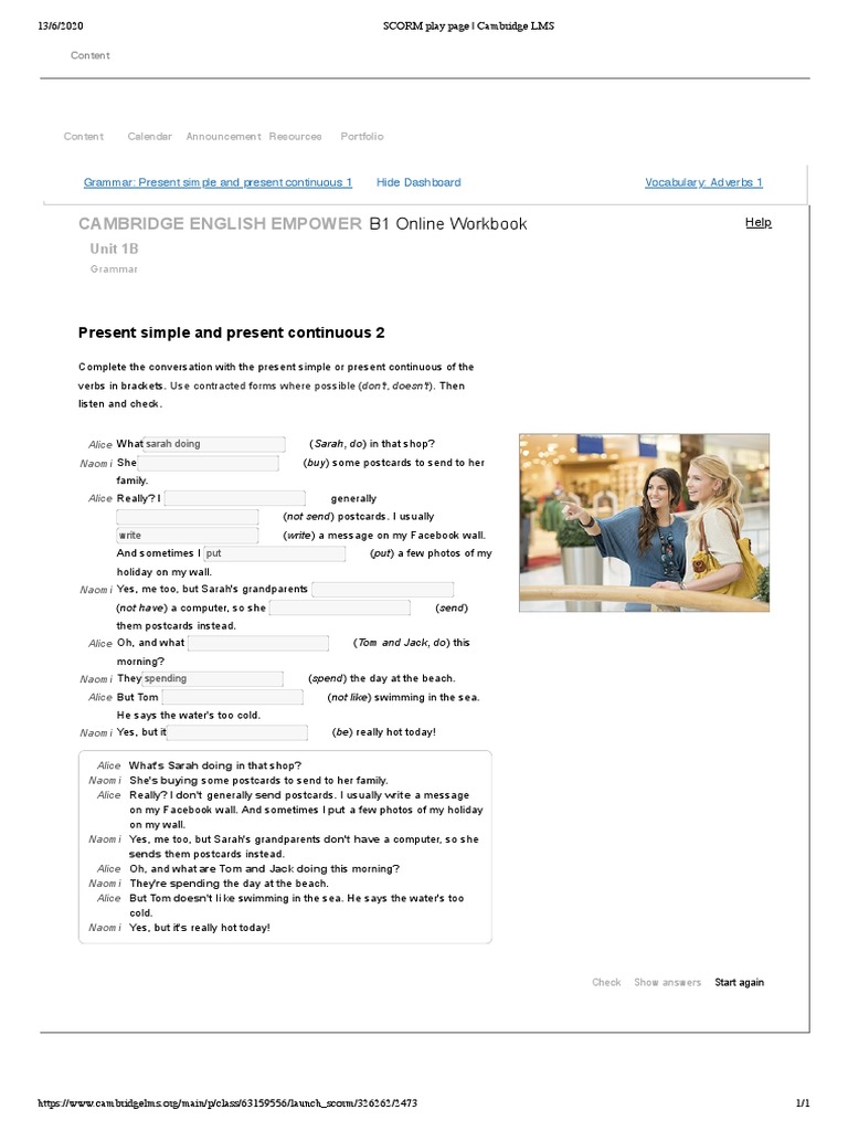 SCORM Play Page - Cambridge LMS 1 | PDF | Linguistic Typology | Cognitive Science
