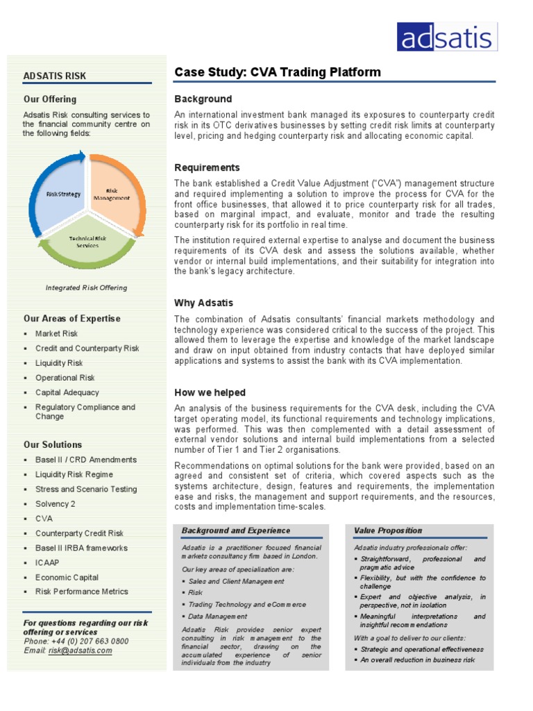 Case Study CVA | PDF | Credit Risk | Basel Ii