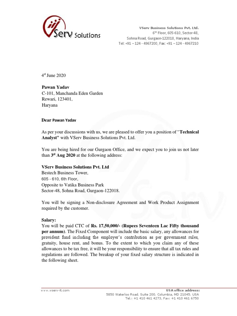 Offer Letter - Pawan | PDF | Insurance | Government Finances