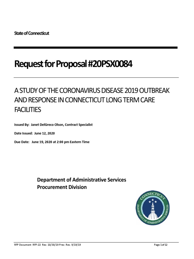 COVID-19 Study RFP for LTC Facilities | PDF