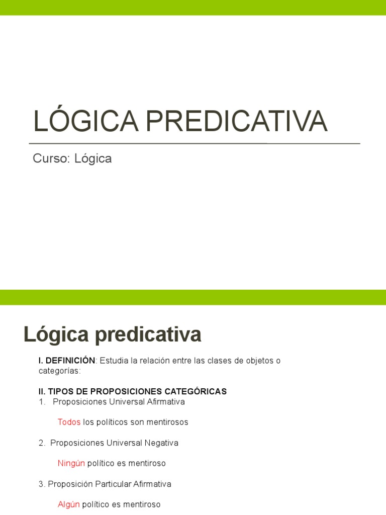 Logica Predicativa | PDF
