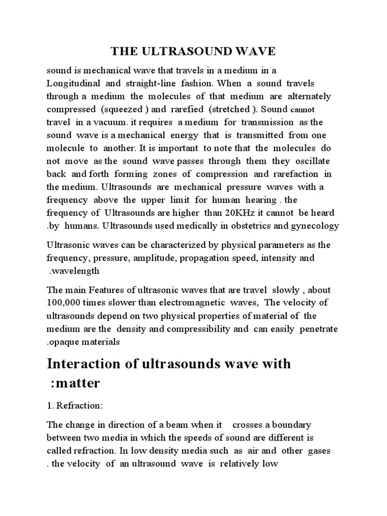 Applications and Physics of Ultrasound | PDF | Ultrasound | Waves