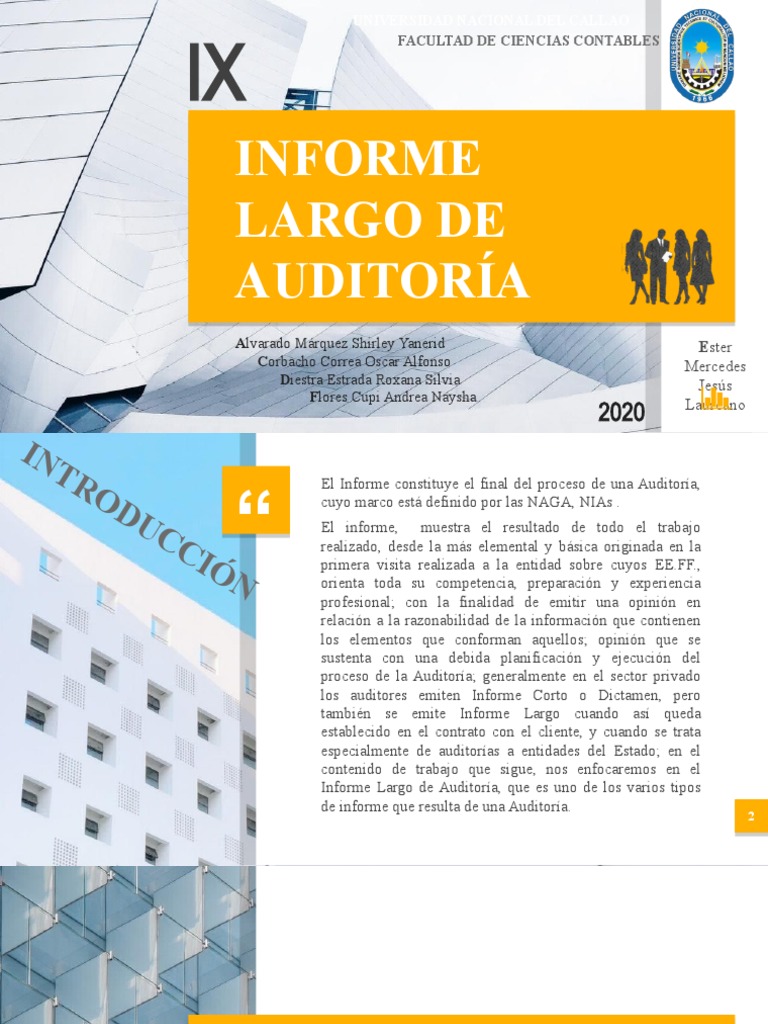 Informe Largo de Auditoria - Grupo 09 | PDF | Auditoría | Contralor