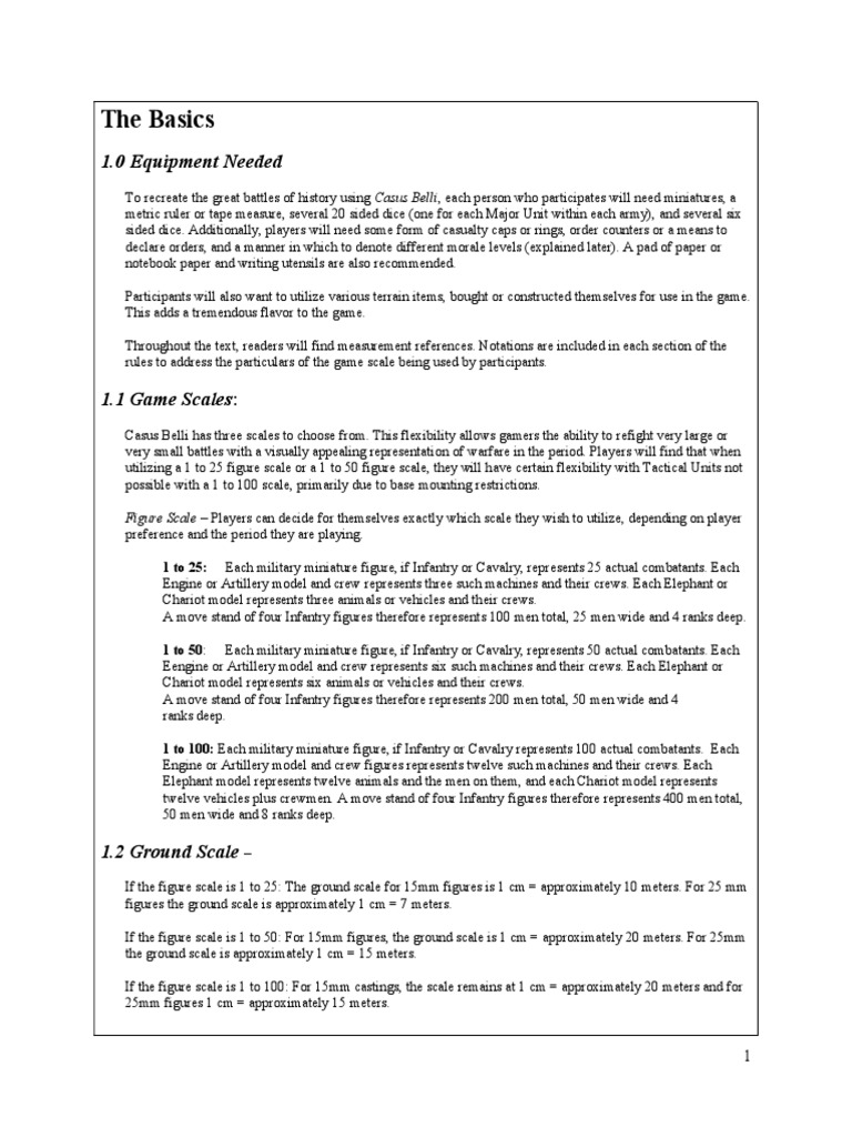 Pages 1-38 From Casus Belli | PDF | Cavalry | Infantry
