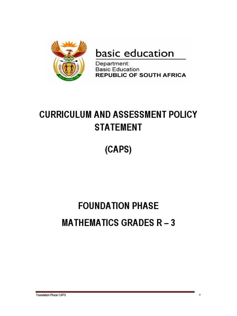 Mathematics CAPS GR 1-3 Jan 2011 | PDF | Curriculum | Learning