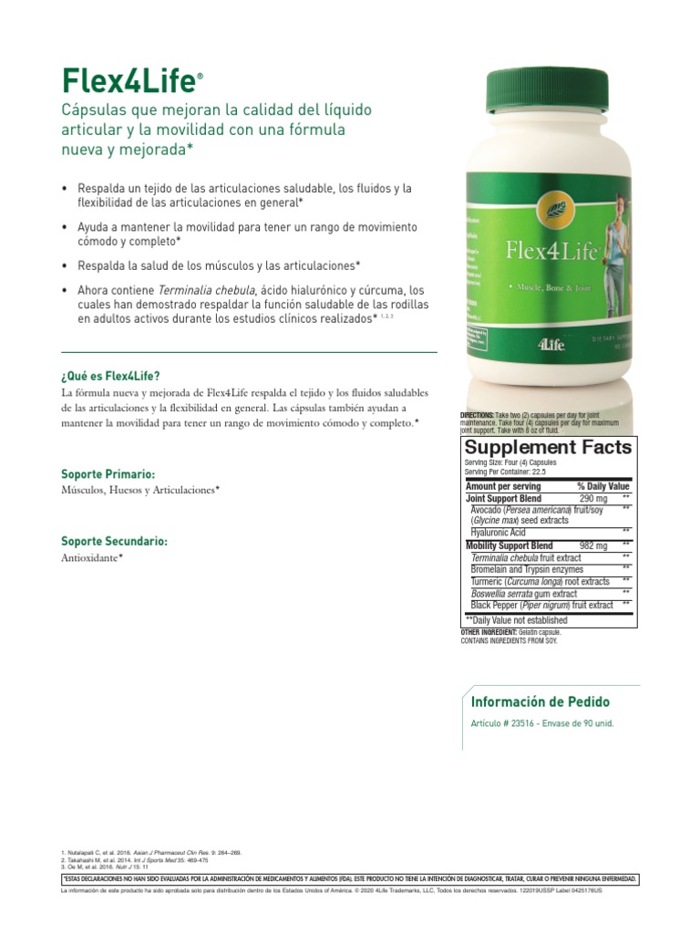 Flex4life Capsulas | PDF | Articulación | Salud y bienestar