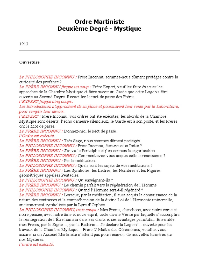 Ordre Martiniste | PDF | Nature humaine | Dieu