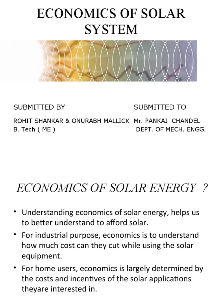 Economics of Solar System | PDF | Solar Power | Photovoltaics