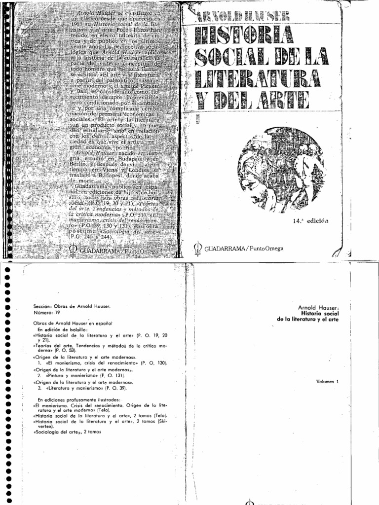 Arnold Hauser - Historia Social de La Literatura y Del Arte Cap 4 Parte ...