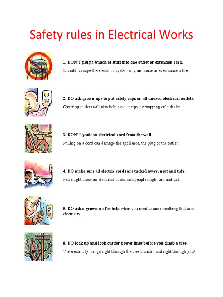 Safety Rules in Electrical Works | Download Free PDF | Tools ...