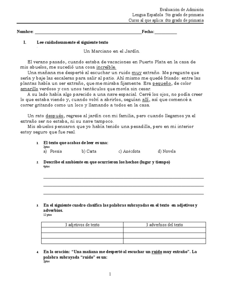Lenguaje de 5to A 6to | PDF | Alimentos