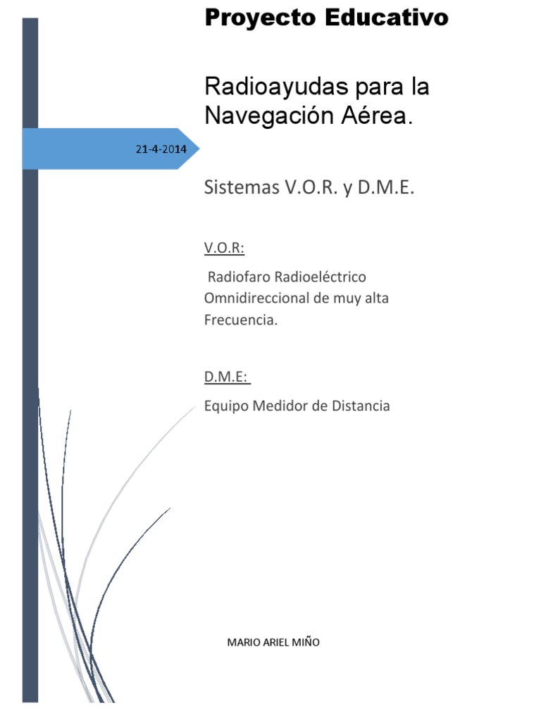 Proyecto Educativo VOR-DME | PDF | Investigación para la Acción | Science