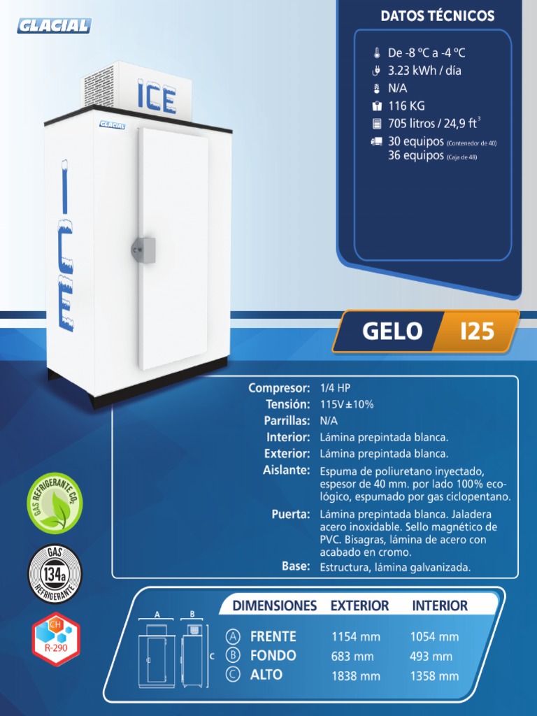 Ficha-Tecnica-Conservador de Bolsas de Hielo-I25 | PDF