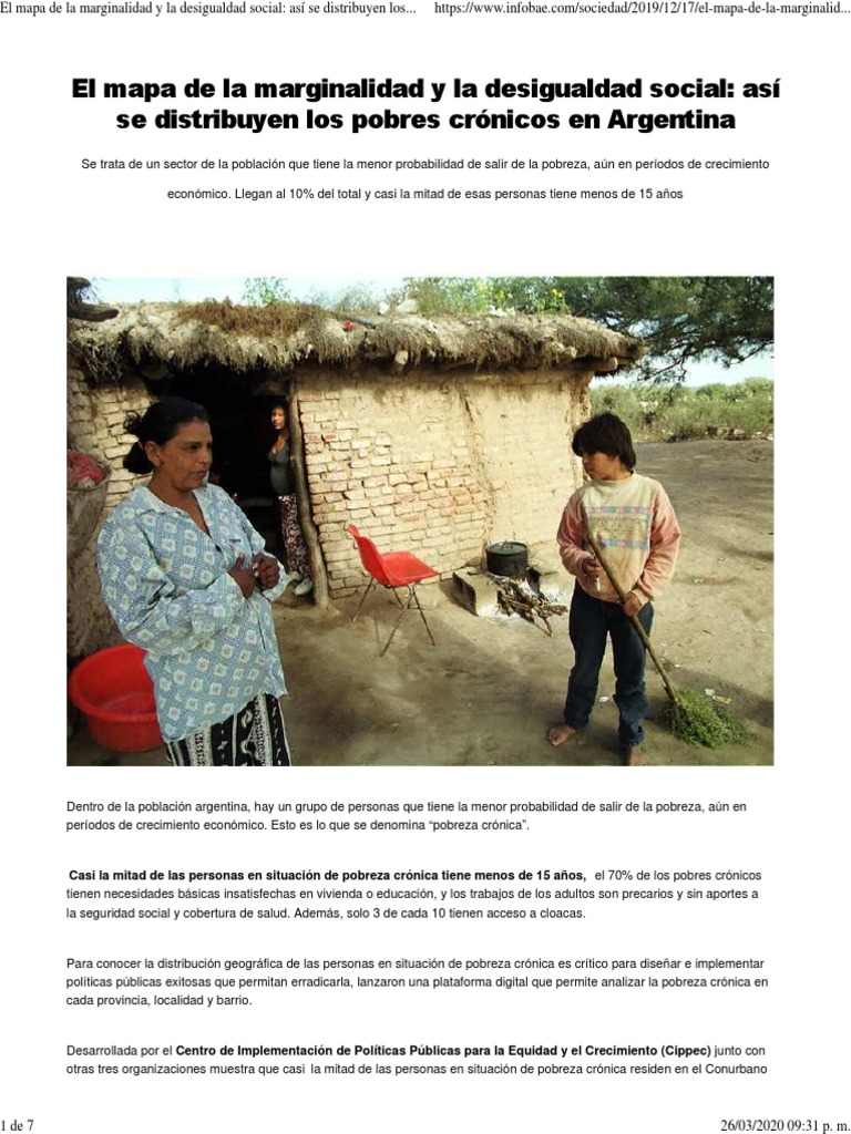 El Mapa de La Marginalidad y La Desigualdad Social_ Así Se Distribuyen ...