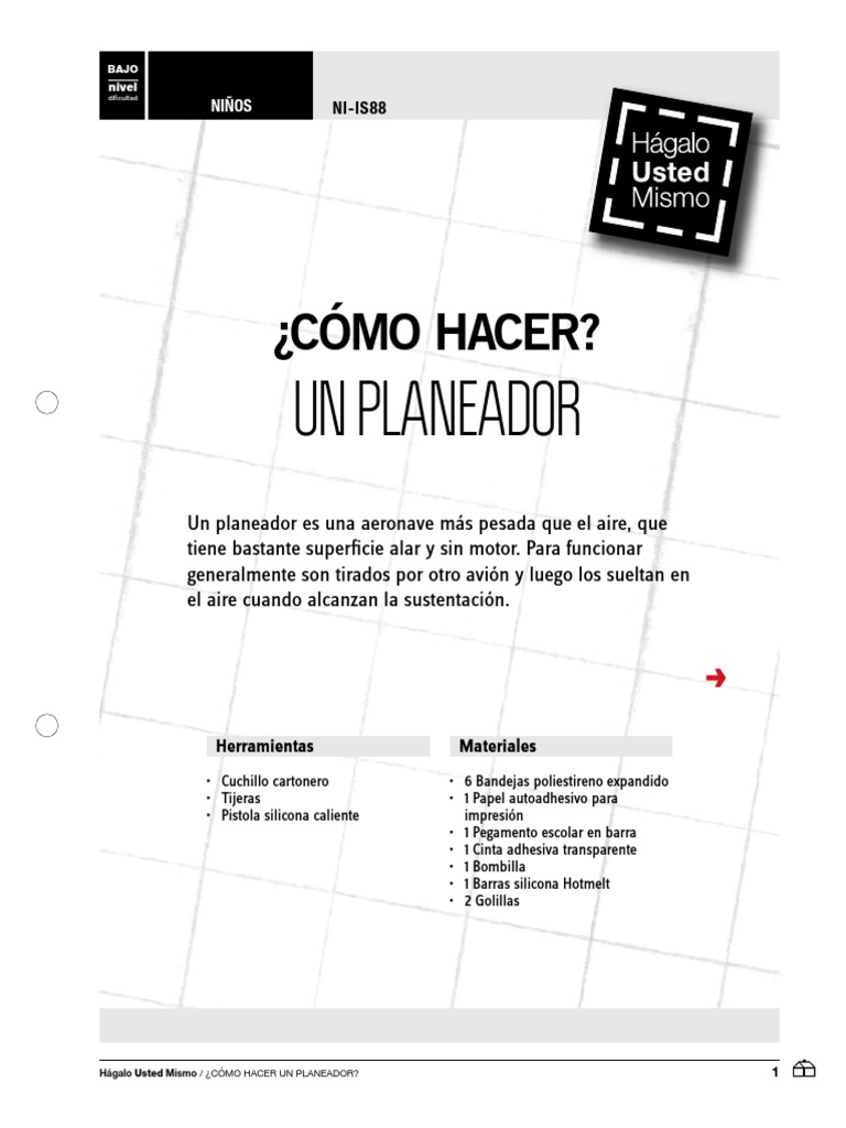 Como Hacer Un Planeador PDF | PDF | Configuraciones de aeronaves ...