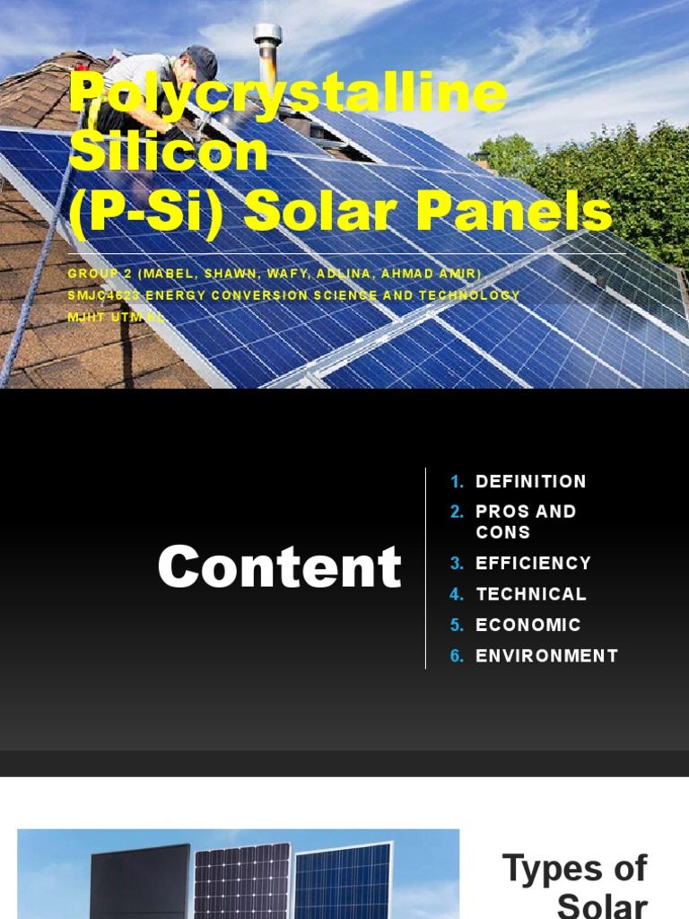 P-Si Solar Panels | PDF | Photovoltaics | Solar Cell