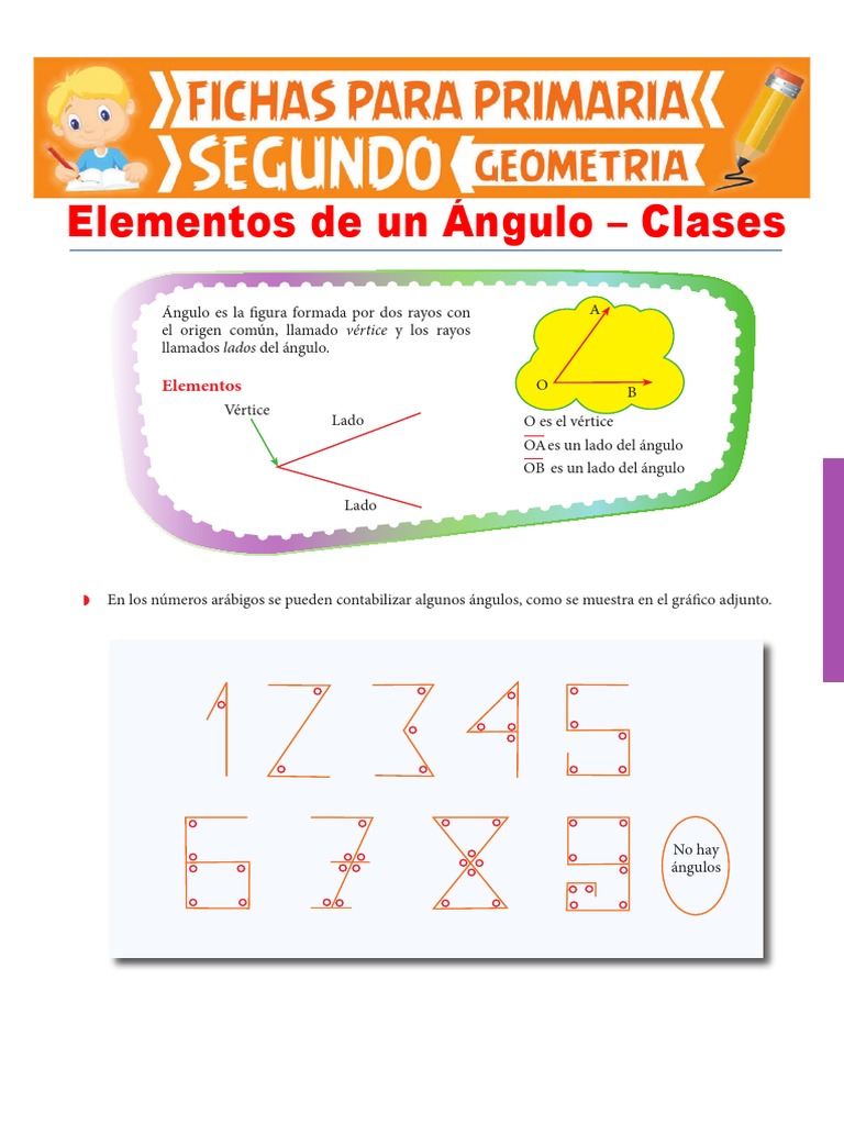 Elementos de Un Ángulo para Segundo de Primaria | PDF | Geometría ...