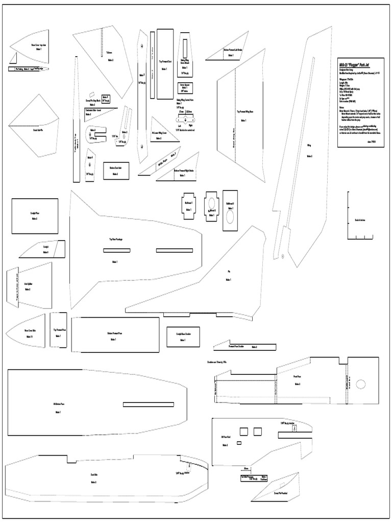 MiG-23 Flogger Plans v1.0 in PDF | Download Free PDF | Wing ...