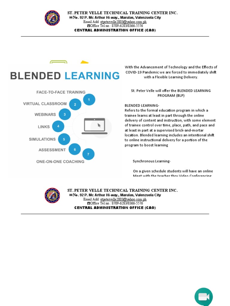 St. Peter Velle Technical Training Center Inc. No | PDF | Behavior ...