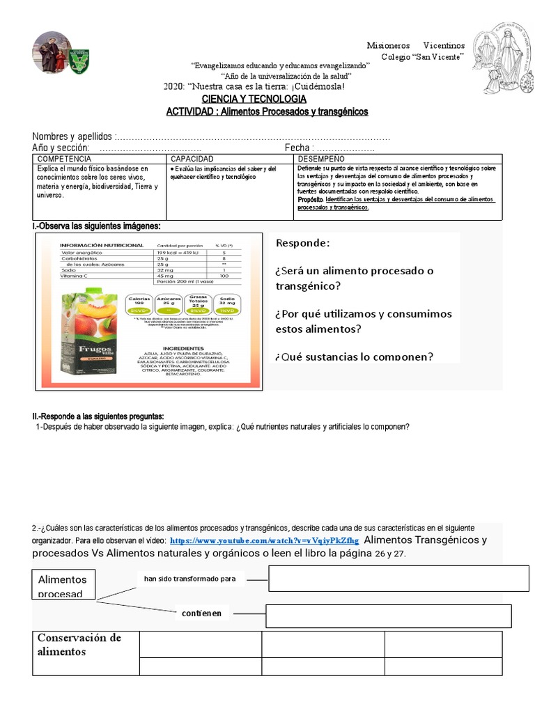 Actividades sobre Alimentos Transgénicos | PDF | Organismo ...