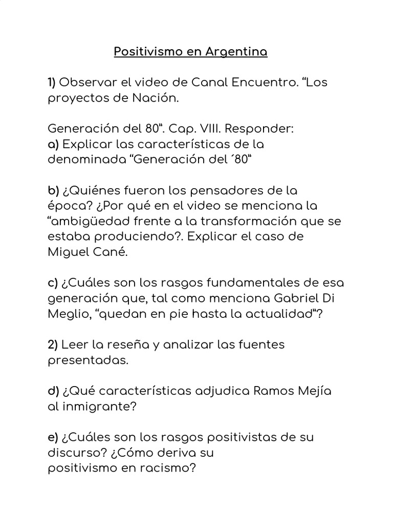 Eitan Braun y Facundo Brizuela - Positivismo en Argentina | PDF ...