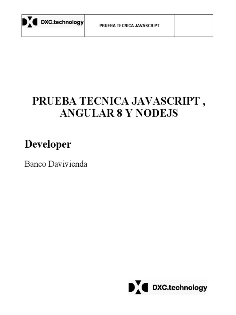 Prueba Técnica de JavaScript y Angular | PDF | Script Java | J Query