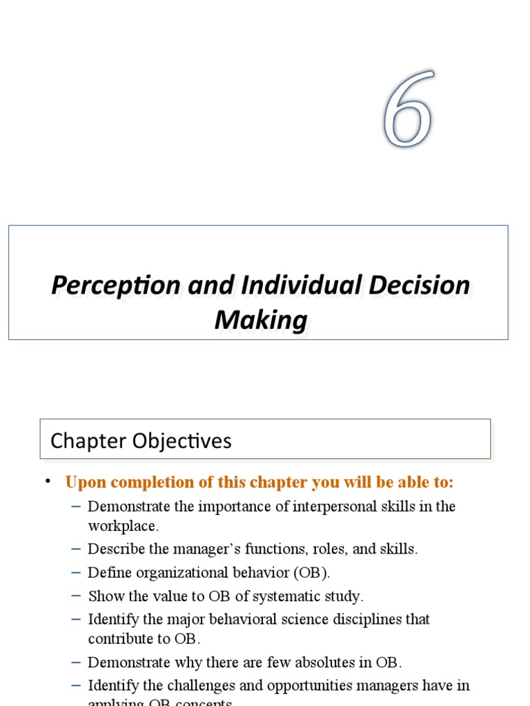 Perception in Decision Making Explained | PDF | Bias | Decision Making