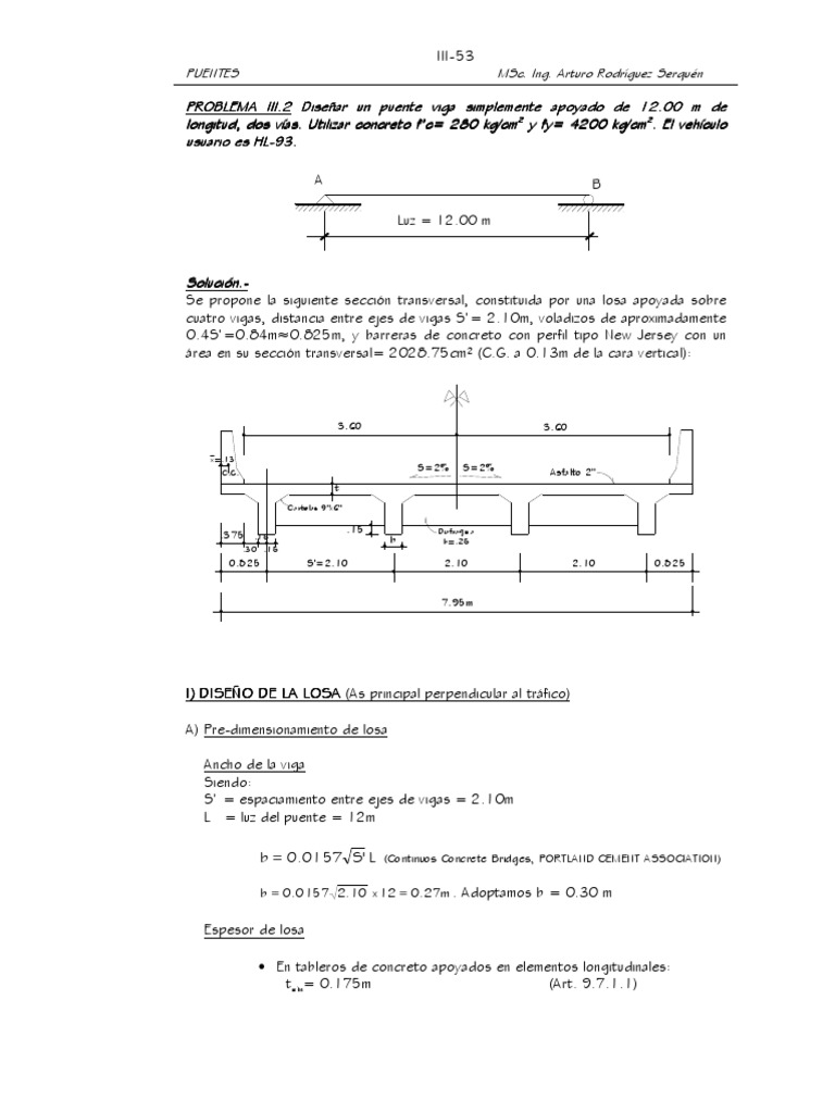Puente Viga Losa Pdf Pdf Carpintería Carpintería