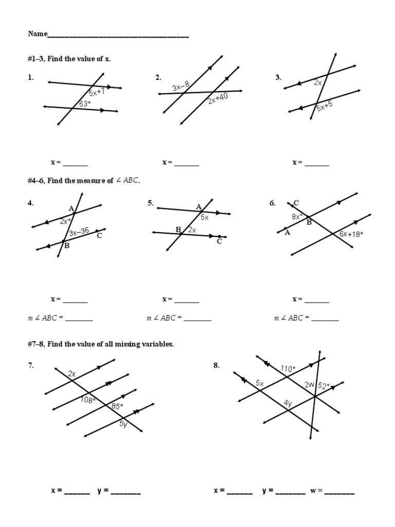 Parallel Lines Challenging | PDF | Angle | Geometric Measurement