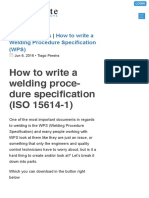 How To Write A Welding Procedure Specification (WPS For ISO 15614-1) | PDF | Welding | Construction