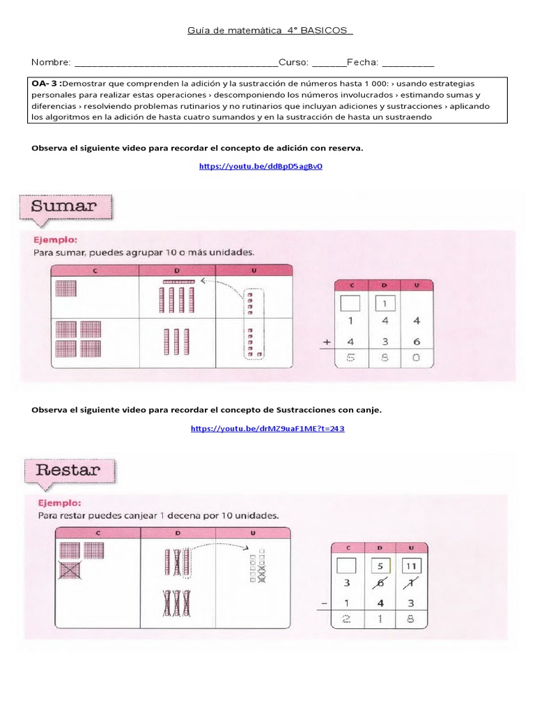 Observa el siguiente video para recordar el concepto de adición con reserva