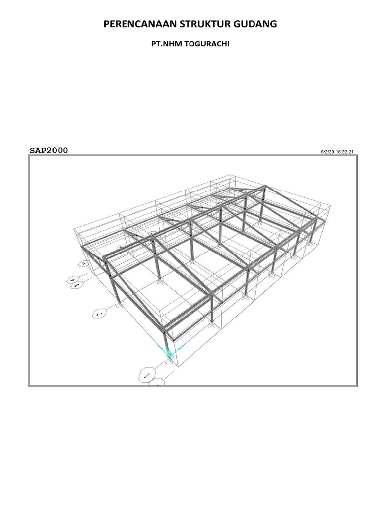 Desain Struktur Gudang PT - NHM TOGURACHI | PDF | Teknologi & Rekayasa