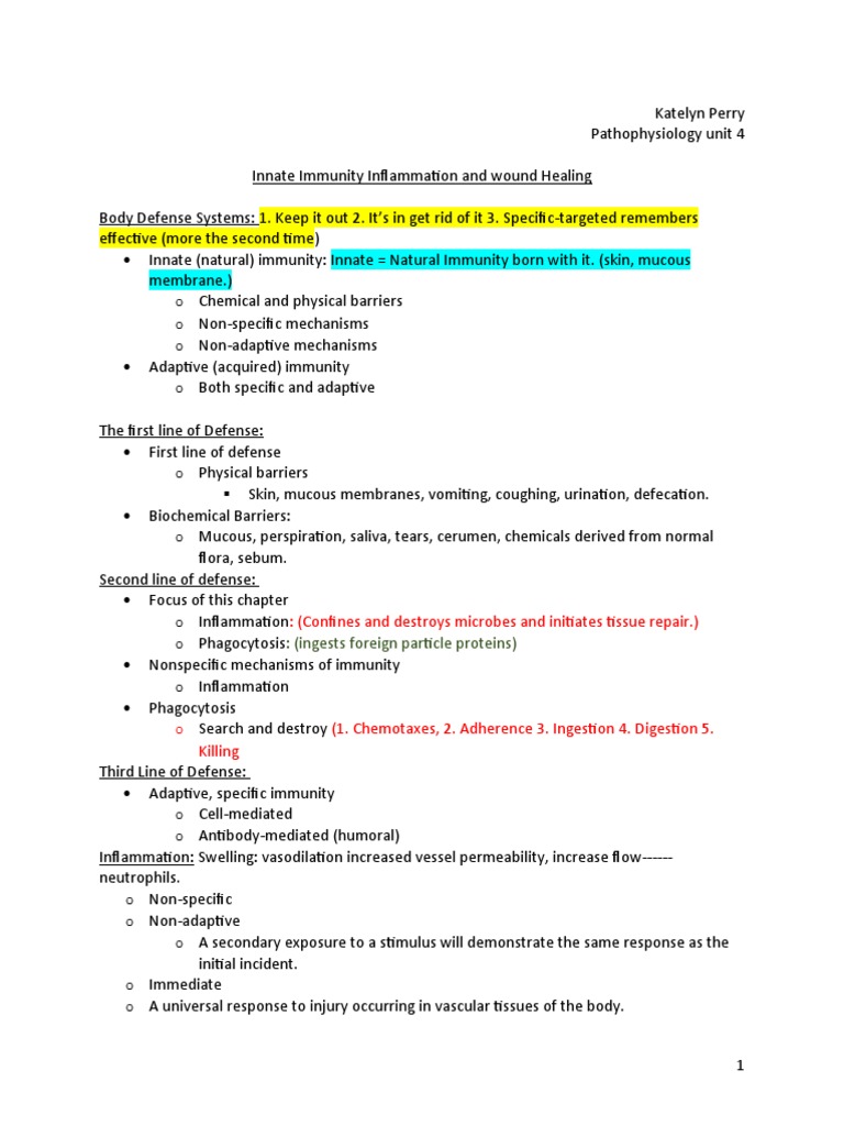 Patho Unit 4.1 | Download Free PDF | Immune System | Major ...