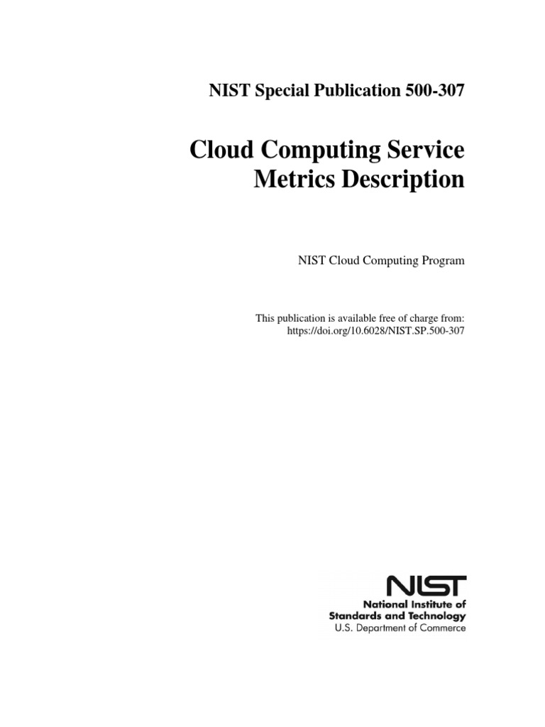 NIST Cloud Computing Metrics Overview | PDF | National Institute Of ...
