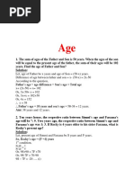 Age Problems Sample With Answers and Explanations | PDF | Equations ...