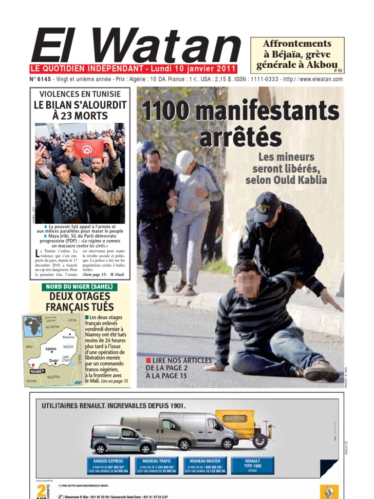 El-Watan 10.01 | PDF | Algérie | Dé