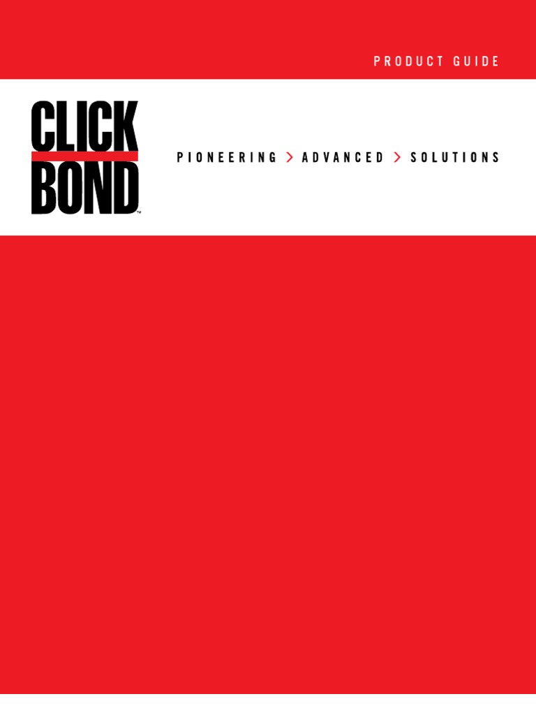 Click Bond Product Guide CD 720 120 2 English | PDF | Adhesive | Screw