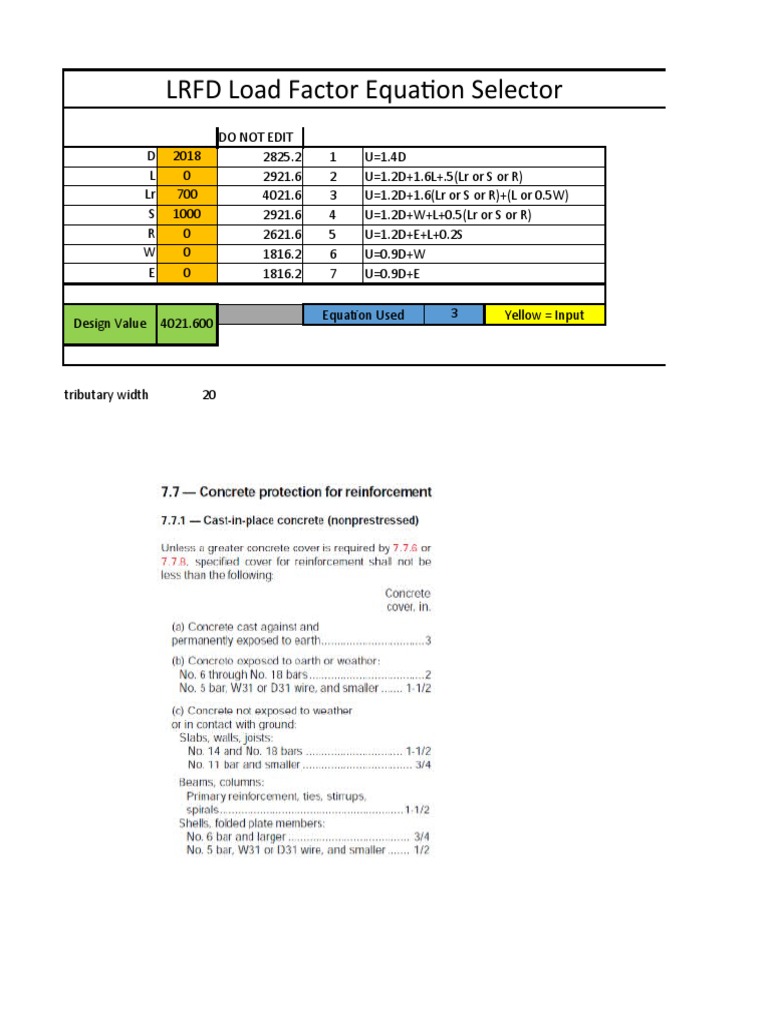 Concrete Design Spreadsheet | PDF | Civil Engineering | Structural ...